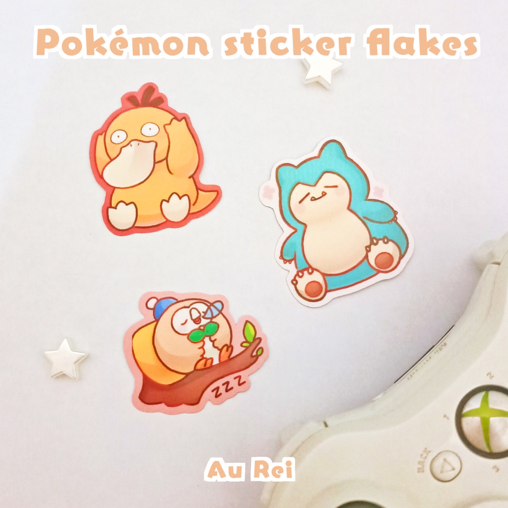 Jual Pokémon sticker flakes by au rei | vinly waterproof laminated ...