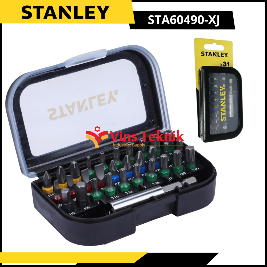 Jual Mata Obeng Set 31PCS STANLEY STA60490-XJ Screwdriver Bit Set ...