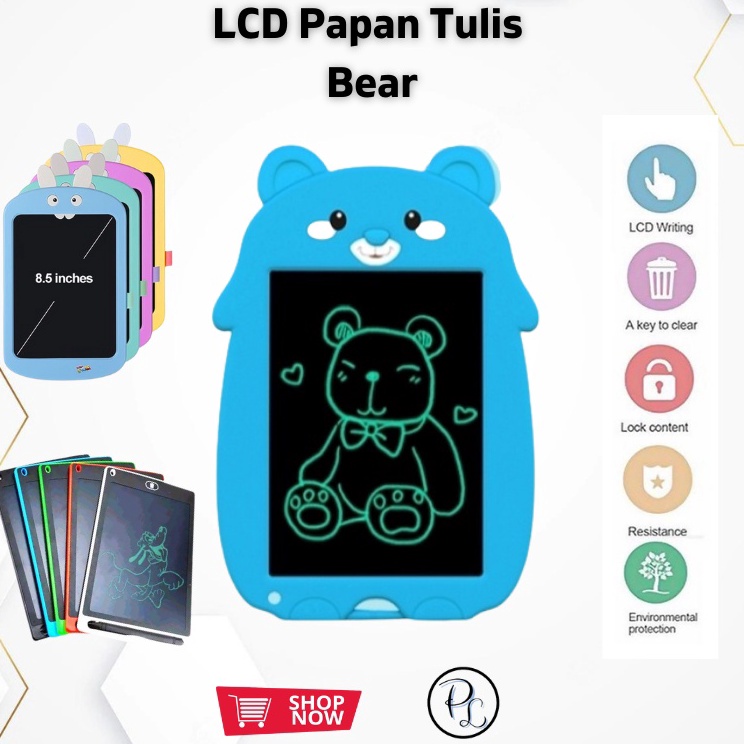 Jual LCD Writing Drawing Tablet Bear 9 Inc Papan Tulis Edukasi Karakter ...