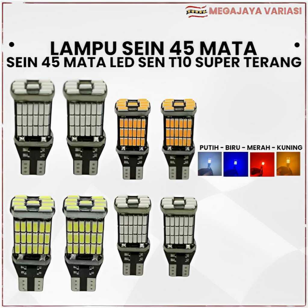 Jual Lampu sen dajjal 45 mata LED Sein senja T10 super terang bisa ...