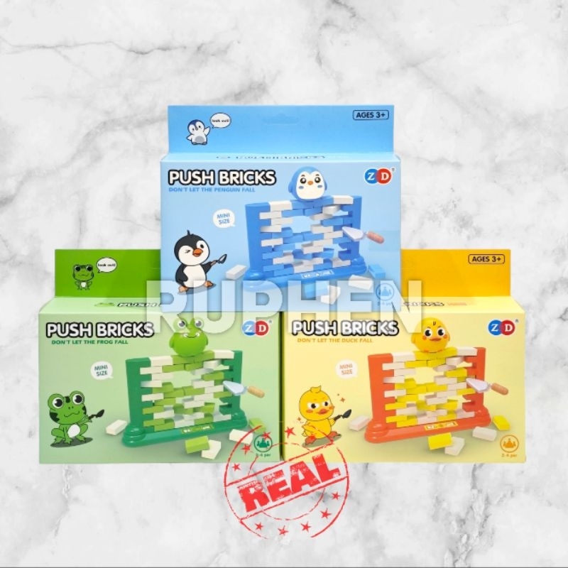 Jual Push Bricks Penguin Frog Duck Mainan Congkel Balok Batu Bata Pinguin Kodok Bebek Medium ...