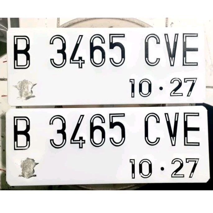 Jual plat nomer sepeda motor modif font keren baut dalam logo korlantas ...