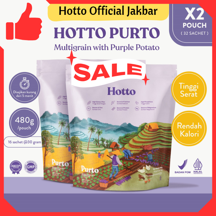 Jual Hotto Official Shop - Oat Hoto Purto 2 POUCH isi 32 Sachet ...