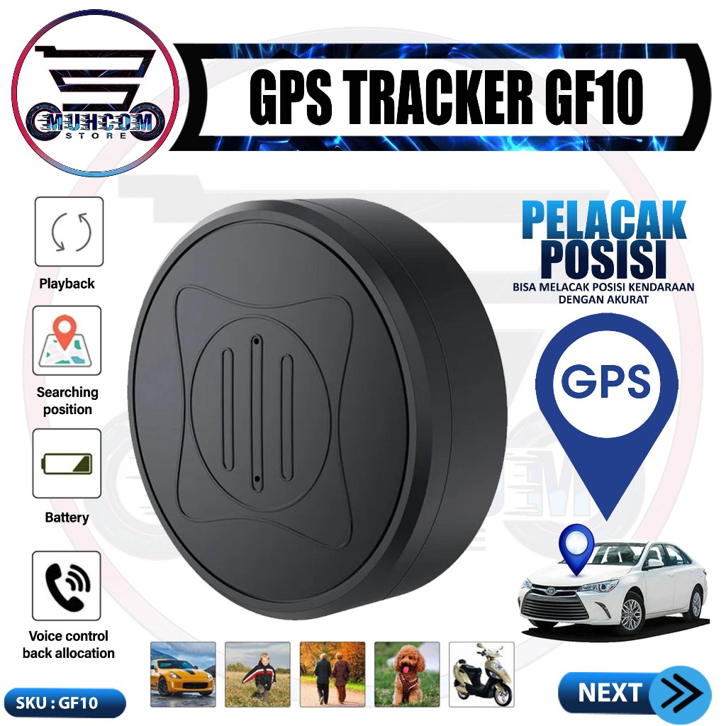 Jual GF10 Alat Pelacak GPS Mini Tracker Pencari Pemantau Monitoring ...