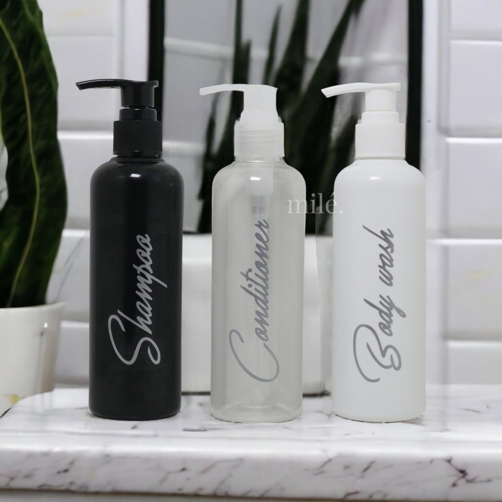 Jual BOTOL TRAVEL 250ML PLASTIK PUMP / BOTOL PLASTIK 250ML PUMP STICKER ...