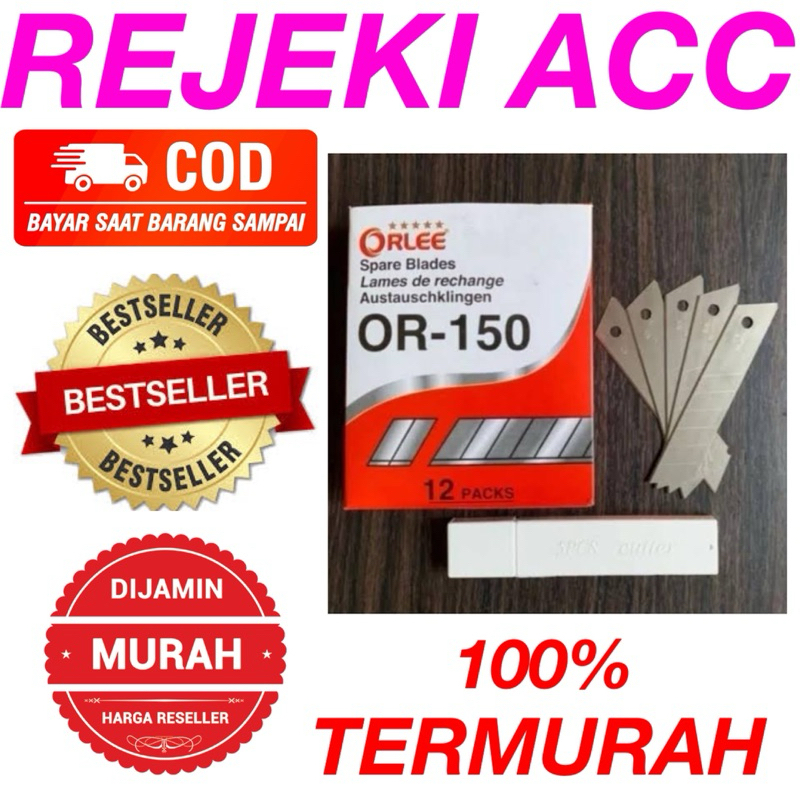 Jual Refill Pisau Cutter Isi Cutter 1 tube isi 5 pcs Besar isi Ulang ...