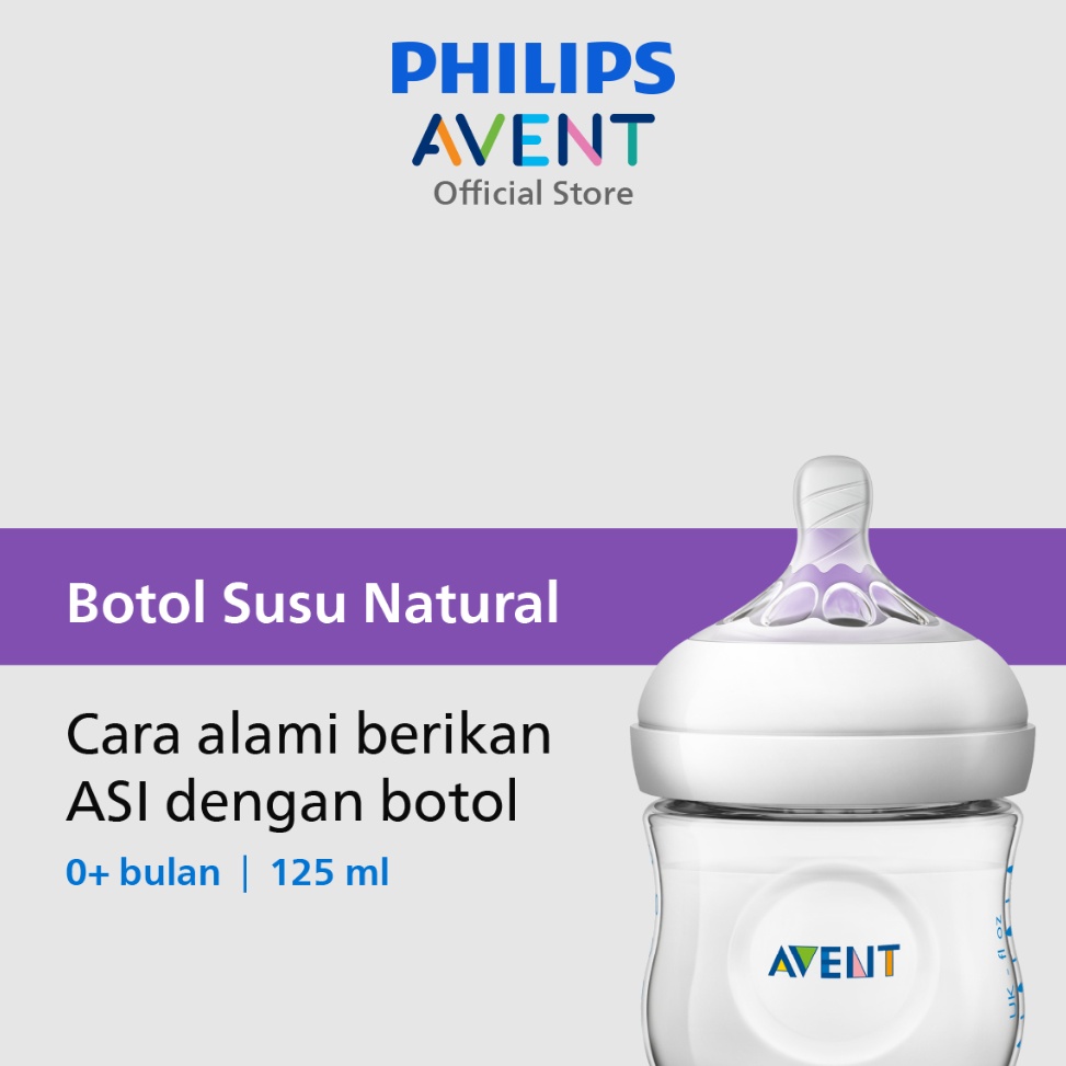 Jual Pro Hemat Philips Avent Natural Bottle Single 125 ml M SCF6913 ...