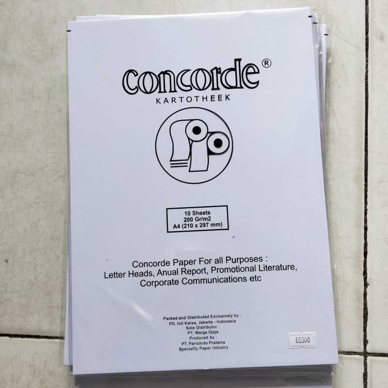 Jual Kertas Concorde 90 gram ukuran F4 per pack Isi 20 Lembar | Shopee ...