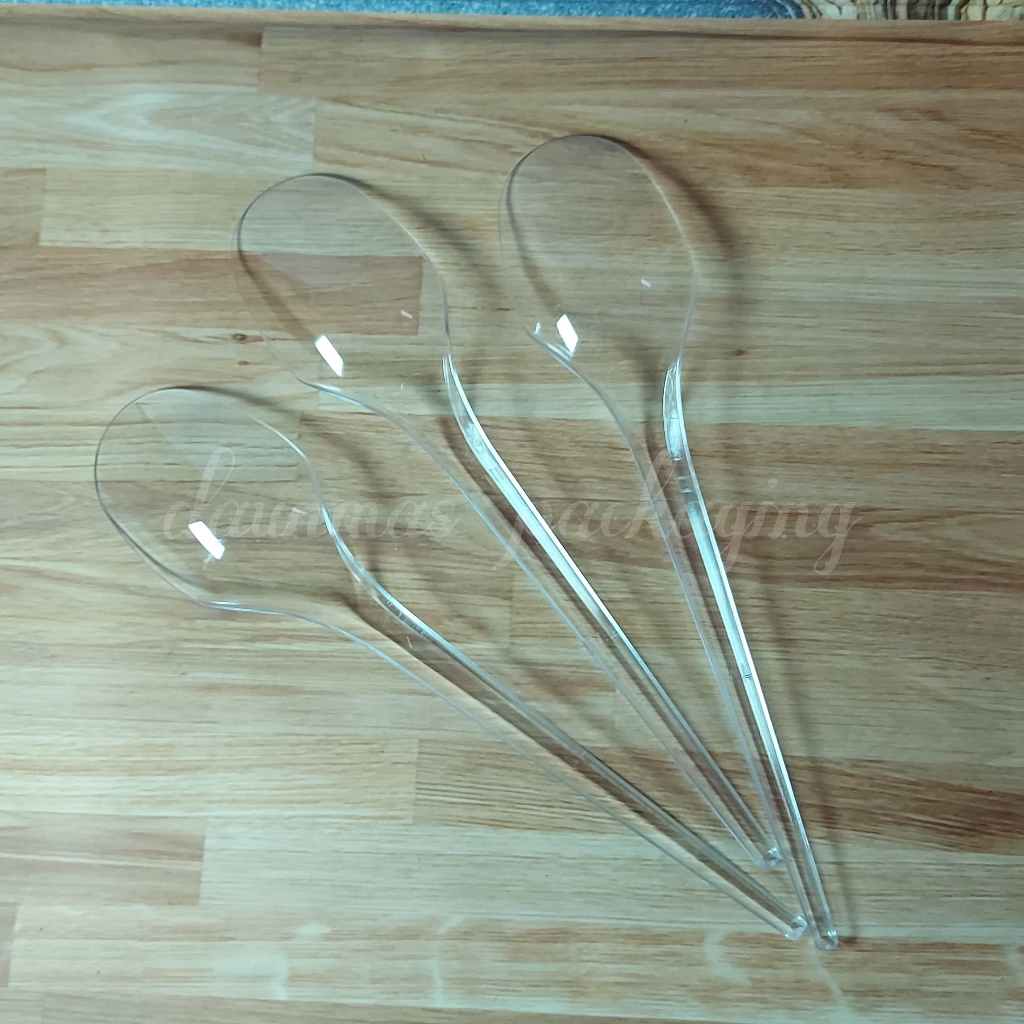 Jual Sendok Plastik VICTORY Bening Sendok Makan Bening [100pcs ...