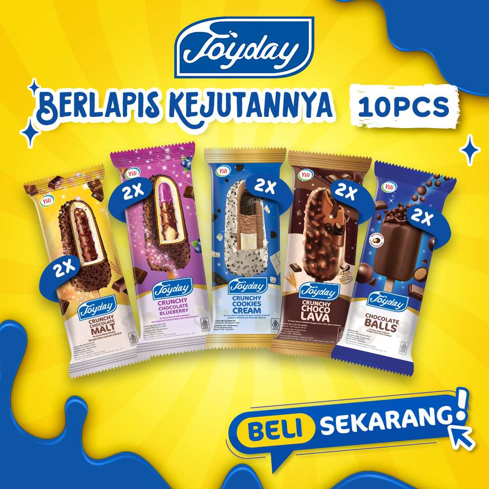 Jual Joyday Ice Cream PAKET BERLAPIS KEJUTANNYA - Isi 12 pcs Es Krim ...