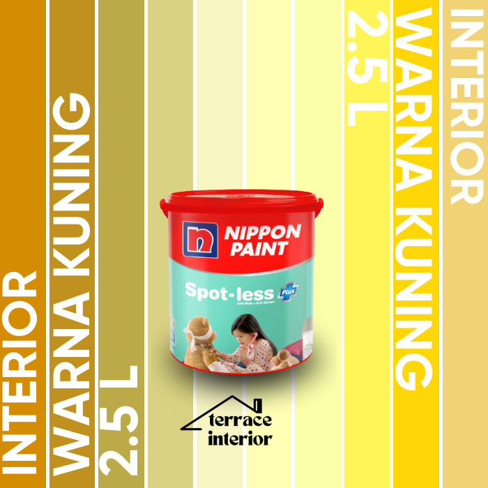 Jual Cat Tembok Spotless Plus Nippon Paint Interior Warna Kuning 2.5 ...