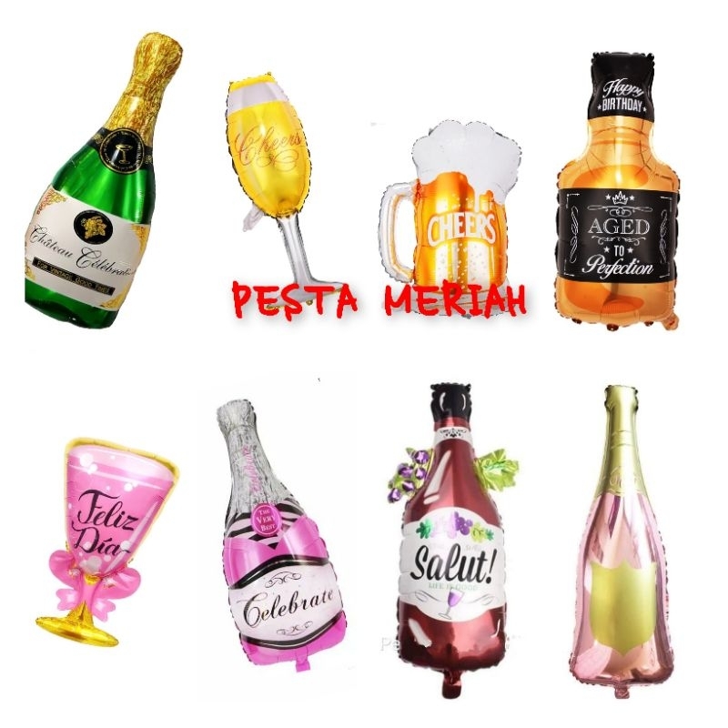 Jual BALON FOIL BOTOL CHAMPANGE BOTOL WINE BOTOL BEER BOTOL ANGGUR ...