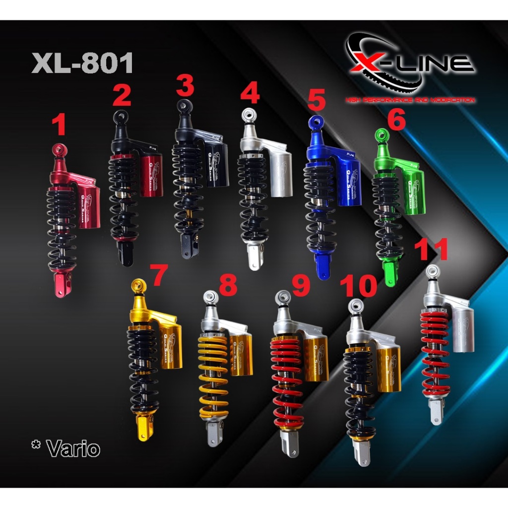 Jual Shockbreaker Motor Matic Tabung Adjustable Variasi XLine 801 ...