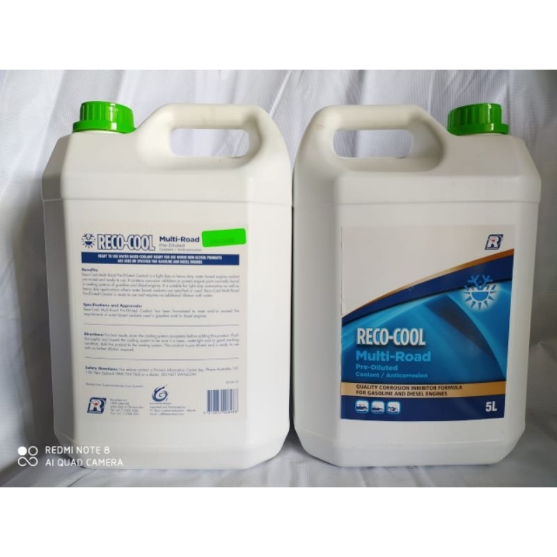Jual RECO COOL MULTI ROAD RADIATOR COOLANT 5000ML / 5 LITER (HIJAU ...
