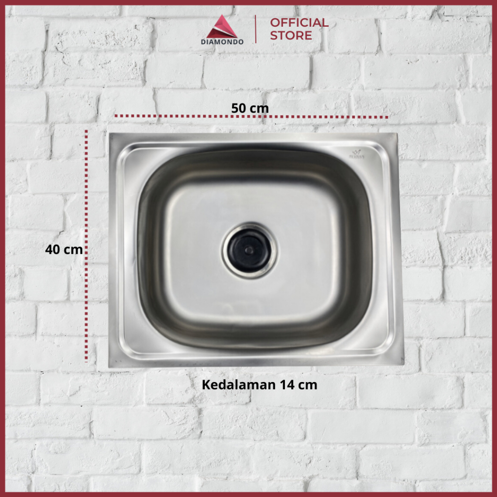 Jual Bak Cuci Piring Wastafel Sink Stainless Steel Dapur Tebal Satu ...