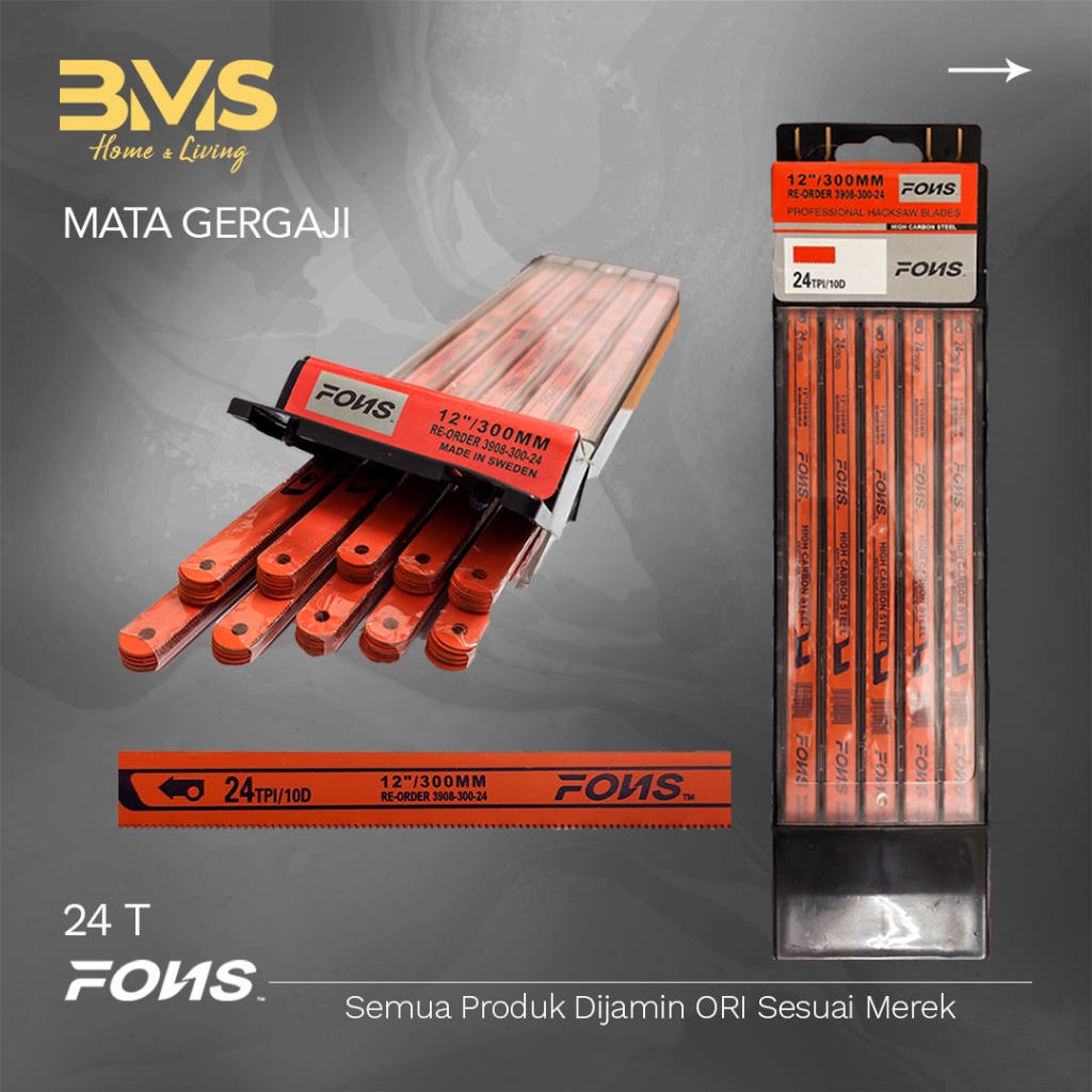 Jual Mata Gergaji FONS Flex 24T Potong Besi Flexible 12" inch 30 cm ...