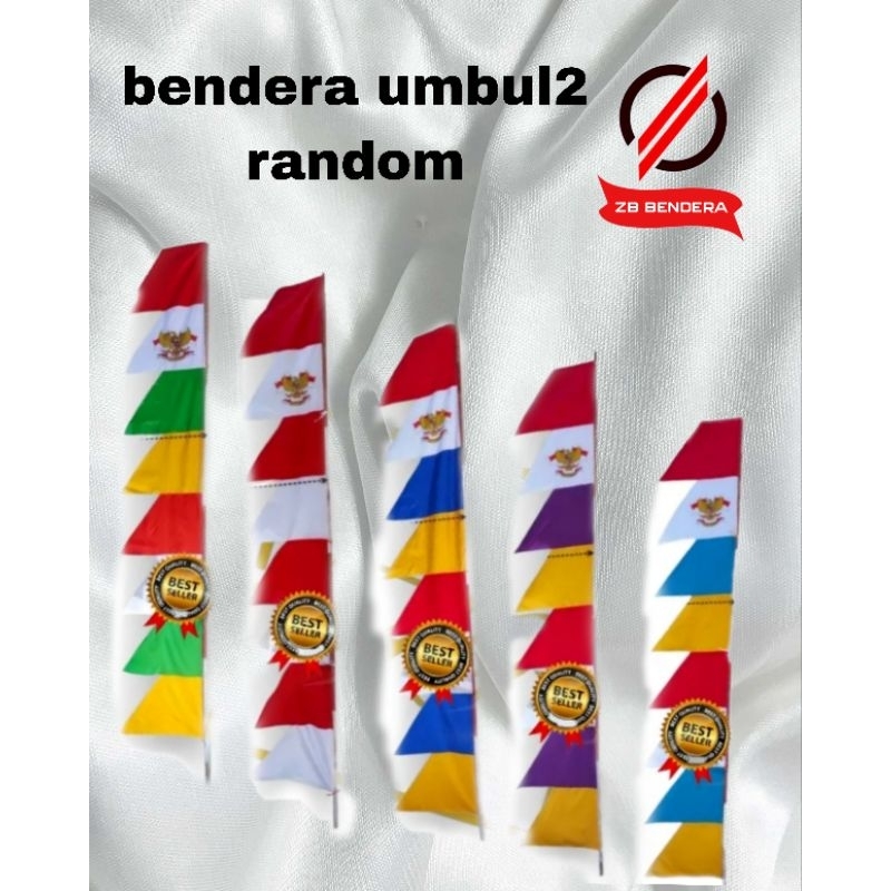 Jual Bendera umbul umbul gergaji 8 mata isi 5 pcs randoom | Shopee Indonesia