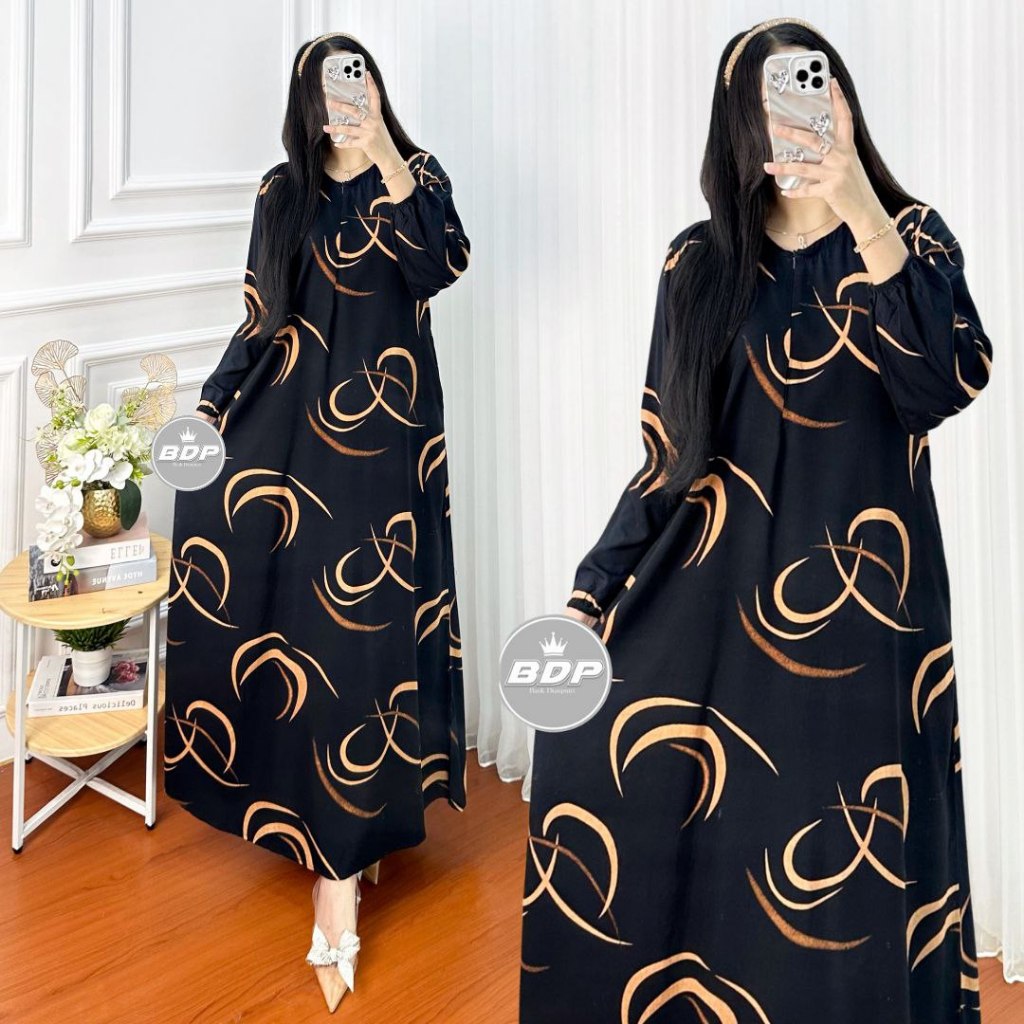 Jual Daster Gamis Maura Batik Cap Rayon Grade A Busui Resleting Depan ...