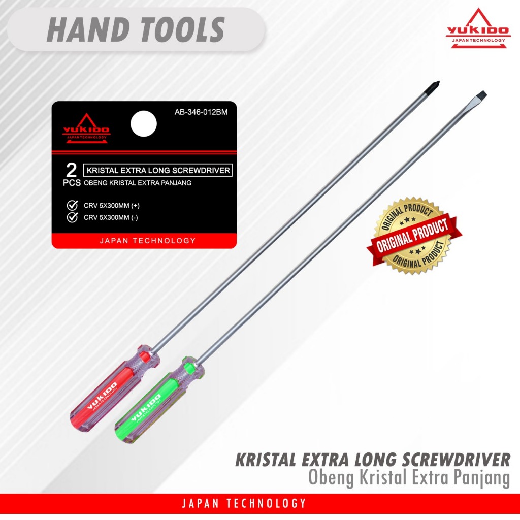 Jual Obeng Set Plus Min 12 Inch 2 Pc 30 Cm / Obeng Plus Min Set Panjang ...