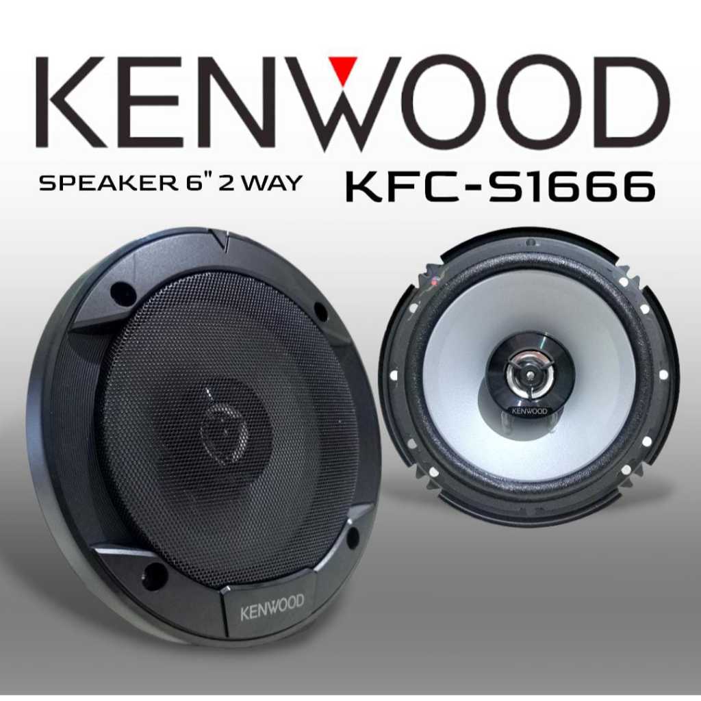 Jual speaker mobil coaxial 2 way 6 inch kenwood kfc s1666 original ...