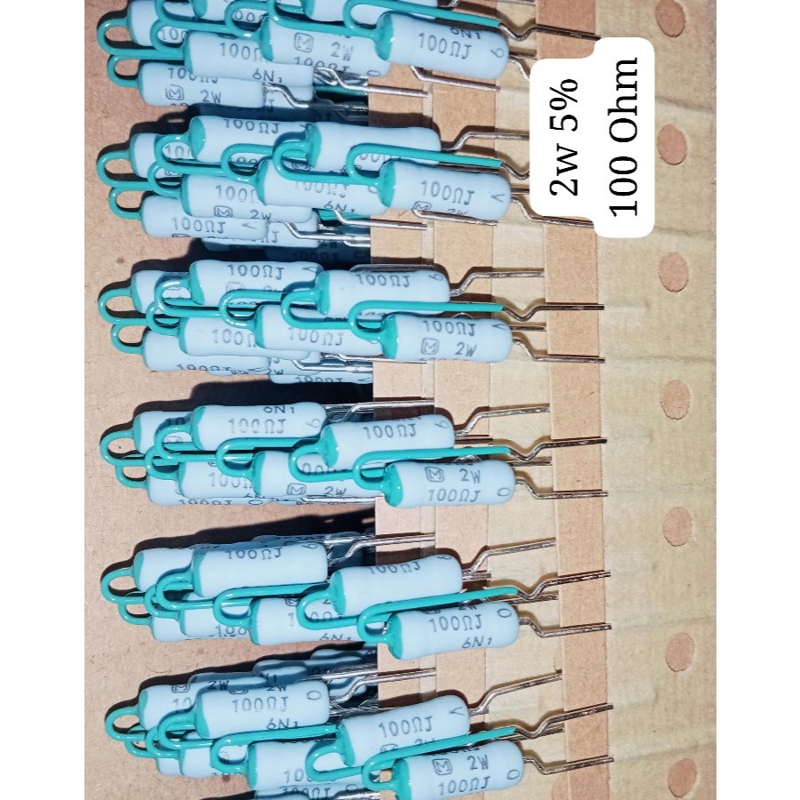 Jual RESISTOR 2WATT 100 OHM 5% RESISTOR 2 WATT 100OHM RESISTOR 2W 100 OHM Panasonic Original (10 ...