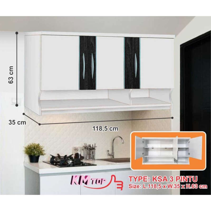 Jual Lemari gantung lemari buku kitchen set pintu KSA | Shopee Indonesia