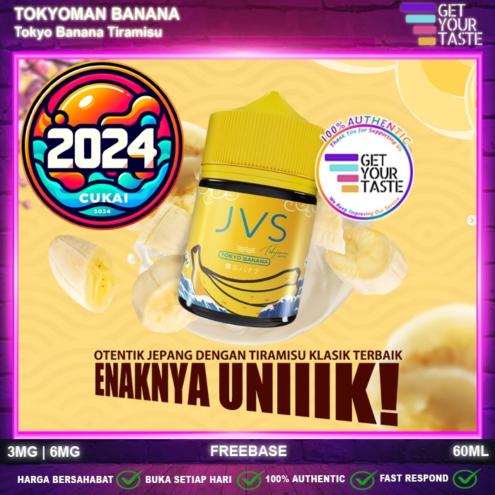Jual Liquid Tokyoman V1 Tokyo Banana Classic 60ML by JVS Labz x SWTCH ...