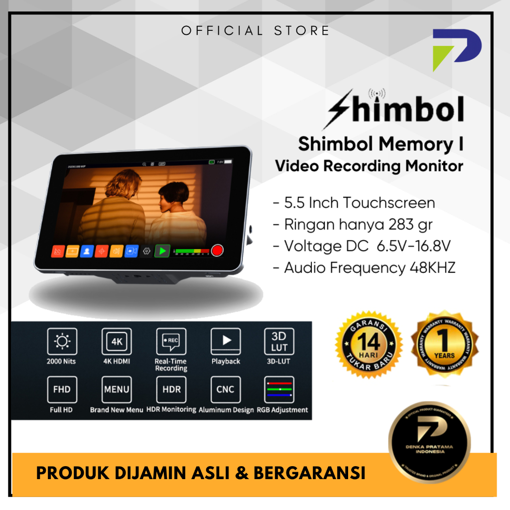 Jual Shimbol Memory 5.5" 3D LUT 4K HDMI Touchscreen Recorder Monitor | Shopee Indonesia