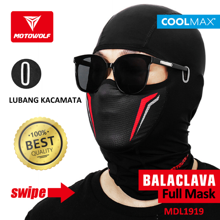 Jual Masker Helm Balaclava Premium Motowolf Ice Silk COOLMAX Anti UV ...