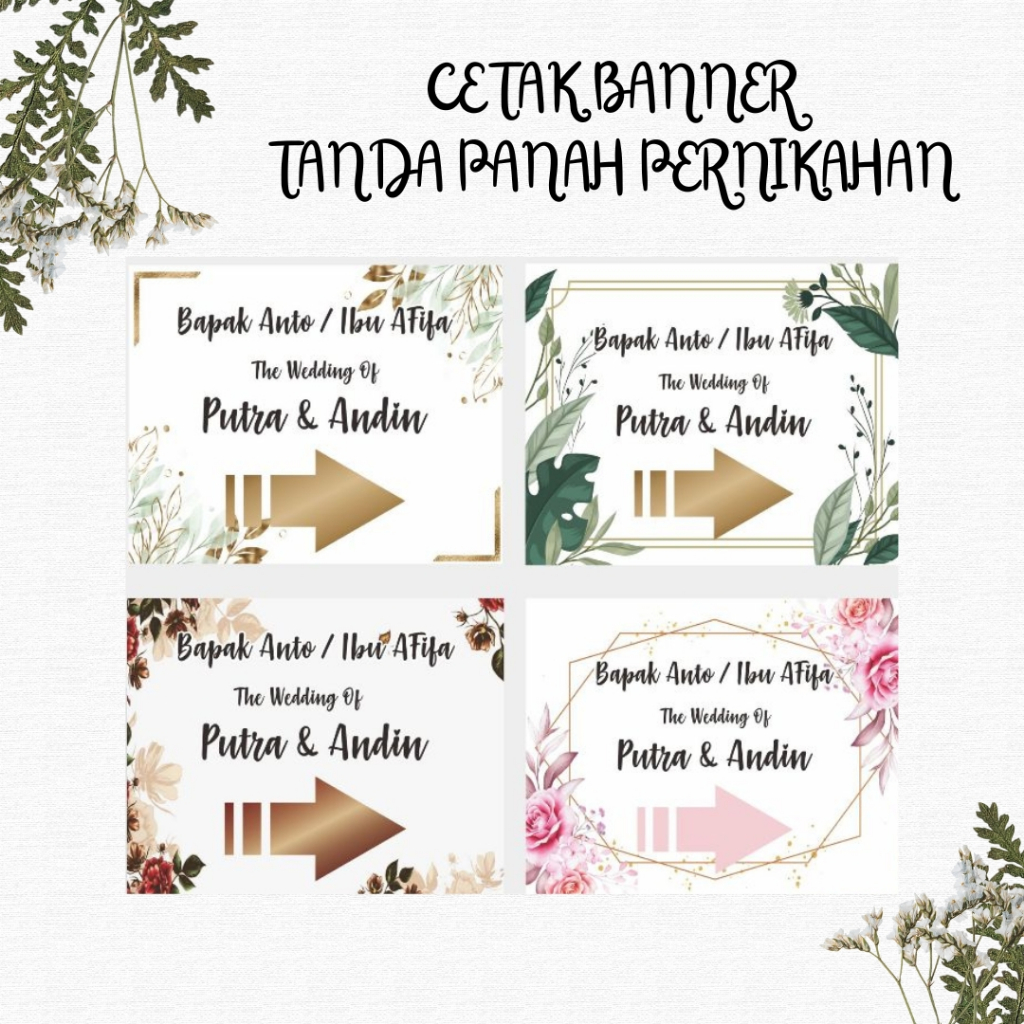 Jual TERMURAH - SPANDUK TANDA/ARAH PANAH PINTU MASUK PERNIKAHAN ...