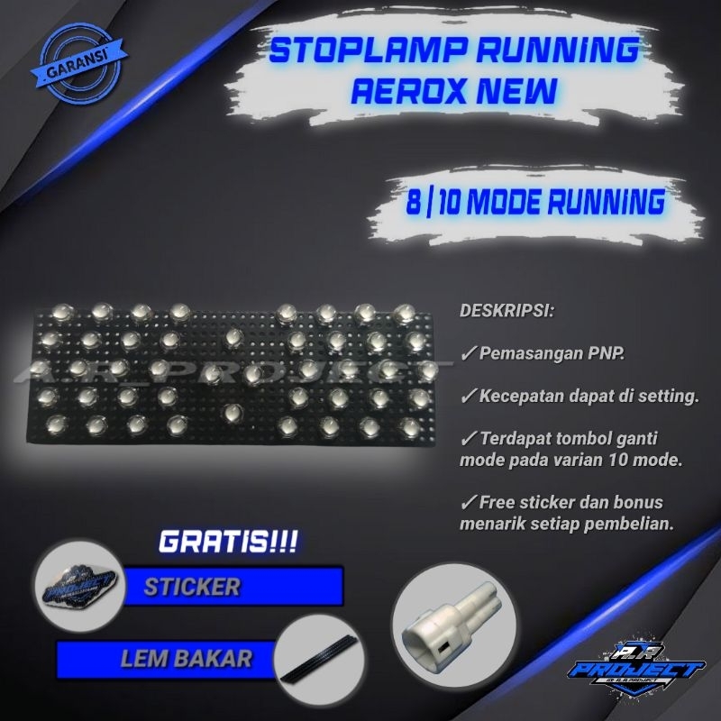Jual Lampu Stoplamp Running Aerox New Connected Lampu Stop Lampu Rem ...