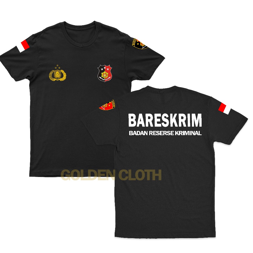 Jual Baju Kaos BARESKRIM Badan Reserse Kriminal Reskrim Polri Baju ...