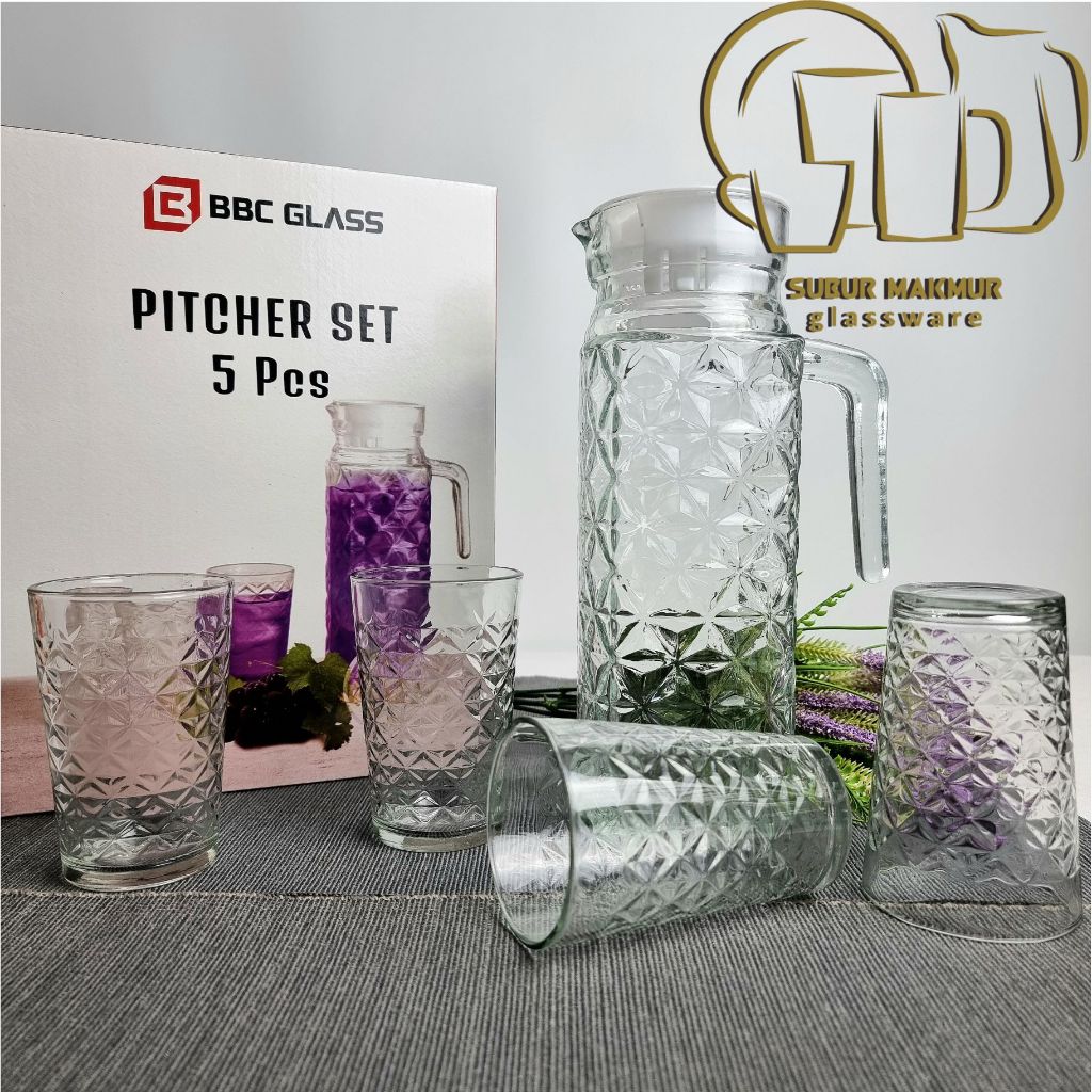 Jual Pitcher Set isi 5 Pcs (PSTB27). 4 Pcs Gelas + 1 Pcs Teko 1000ml ...