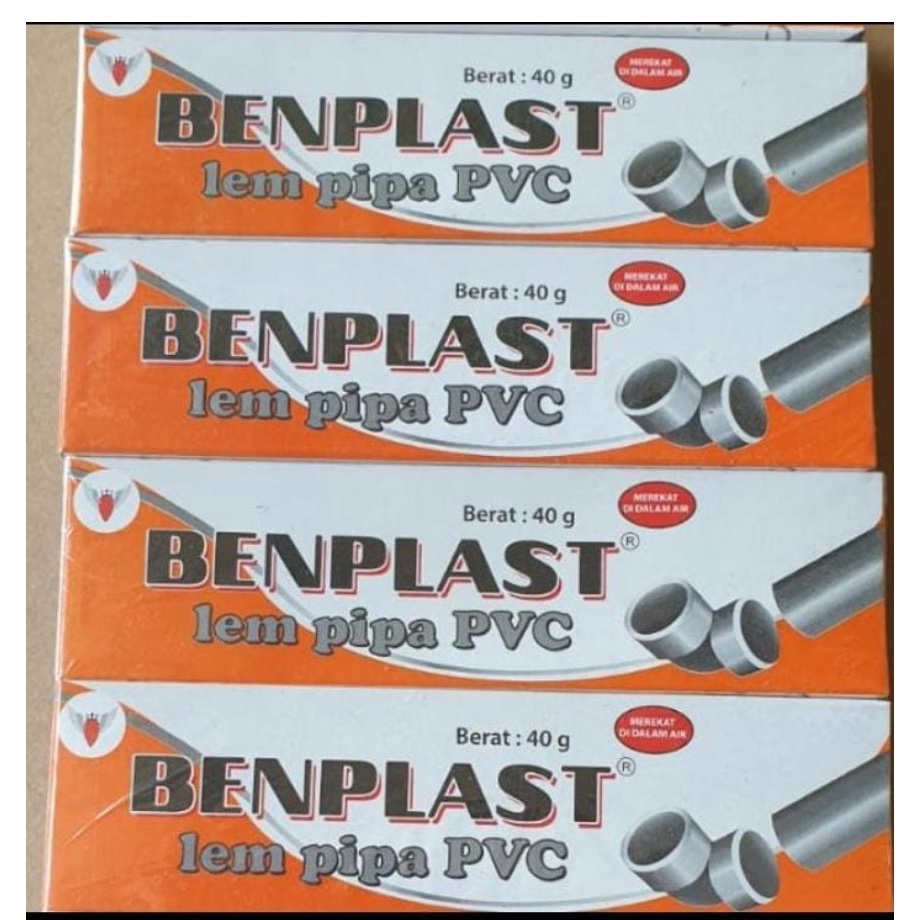 Jual Lem Pipa PVC Paralon Benplast 40 gr / Lem Tube Tahan Air | Shopee ...
