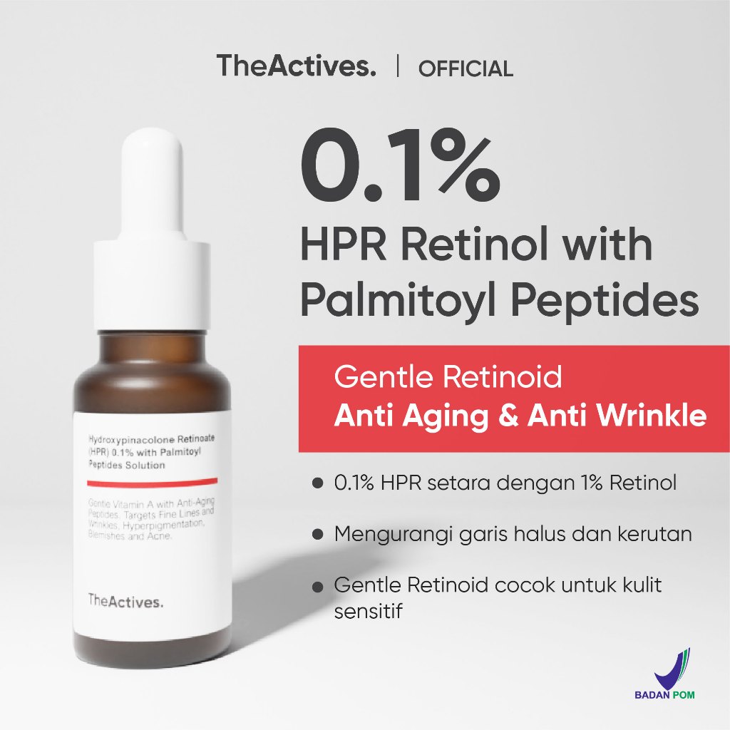 Jual Serum HPR Retinol 0.1% with Palmitoyl Peptides Solutions 3% ...