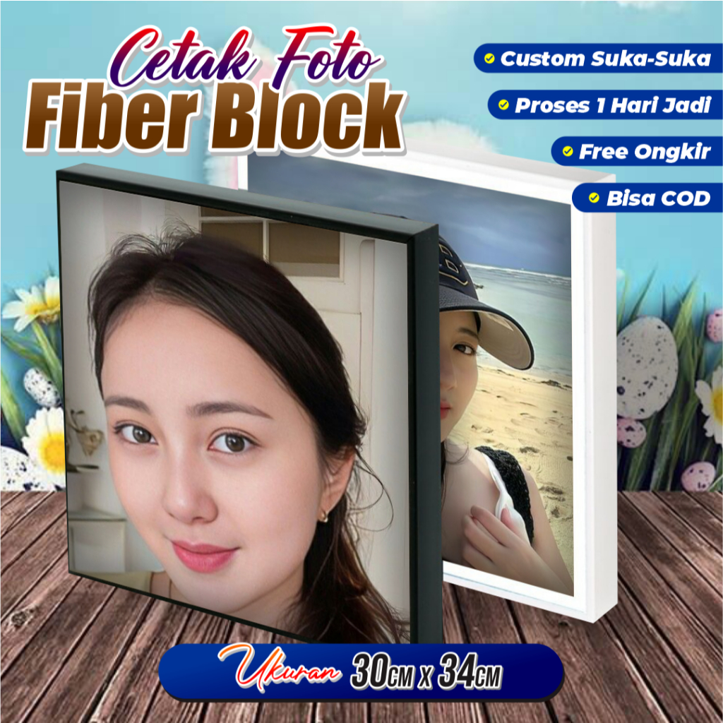 Jual PROSES 1 HARI JADI / CETAK FOTO FRAME BLOCK 30x40/ 12 r / wall ...