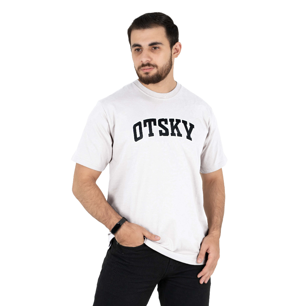 Jual Otsky Kaos Pria Basic Font Cotton Combed 24s Sablon Polos | Shopee ...