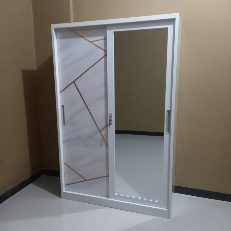 Jual Lemari Baju Sliding Besi LB-A28 - Lemari Baju Sliding - Almari ...