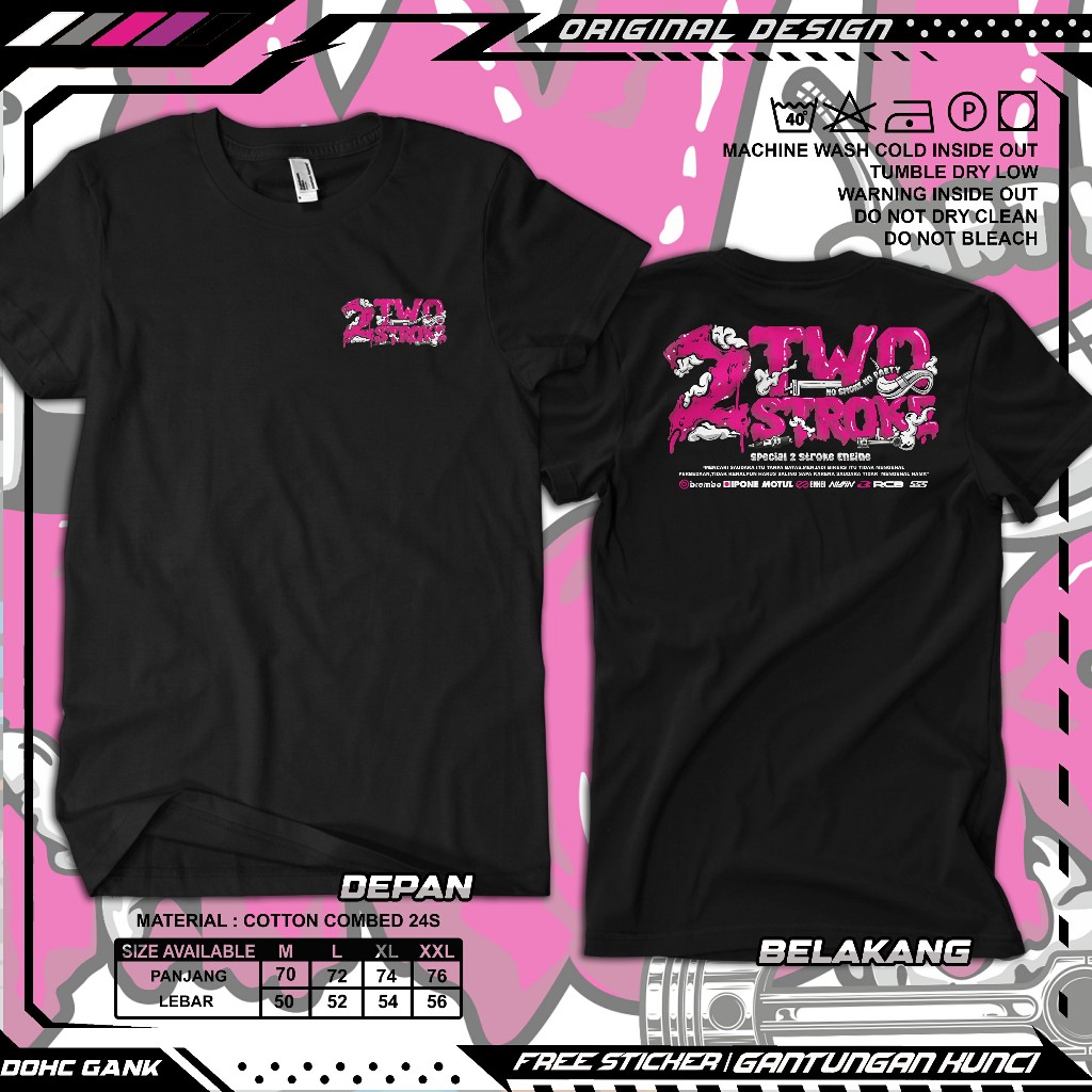 Jual Kaos Two Stroke 2 Tak Baju Motor Fizr Ninja Rx King | Shopee Indonesia