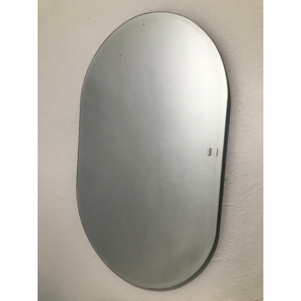 Jual Cermin Bevel Kaca Cermin Wastafel Cermin Kamar Mandi 50x70 - Oval ...