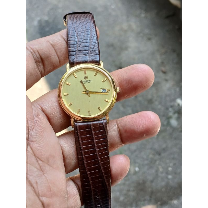 Jual NOS raymond weil 5537 18k gold electroplate | Shopee Indonesia