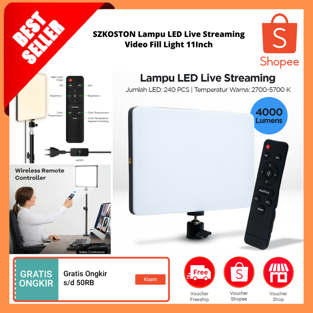 Jual Lampu LED Live Streaming Video Fill Light 11Inch / Panel Lampu ...