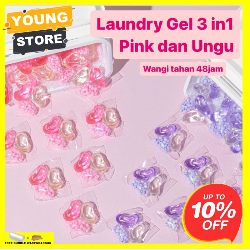 Jual YS11 - (1 PAX ISI 20PCS) LAUNDRY GEL BALL 3 IN 1 + BUTIRAN MANIK PEWANGI / PELEMBUT ...