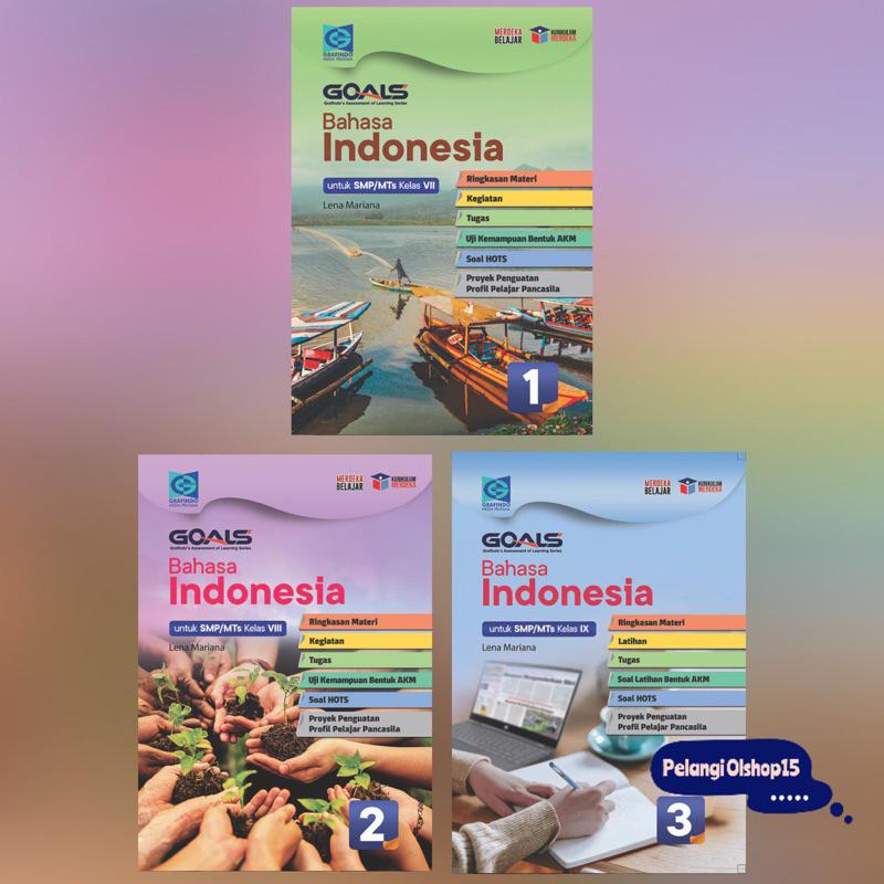 Jual BUKU LATIHAN SOAL GOALS BAHASA INDONESIA SMP/MTS KELAS 7 8 9 KURIKULUM MERDEKA GRAFINDO ...
