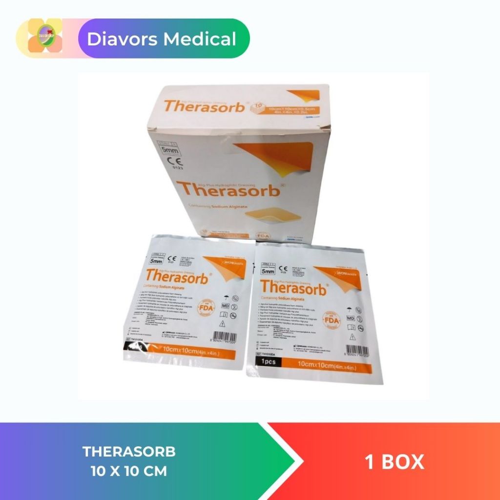 Jual Therasorb Algi Plus Hydrophilic Dressing 10cm x 10cm / Sodium ...