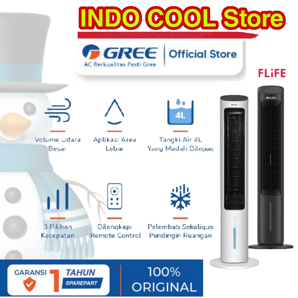 Jual Air Cooler Gree / Flife GTA-Acool4 Tower Fan / Kipas Angin / Fan ...