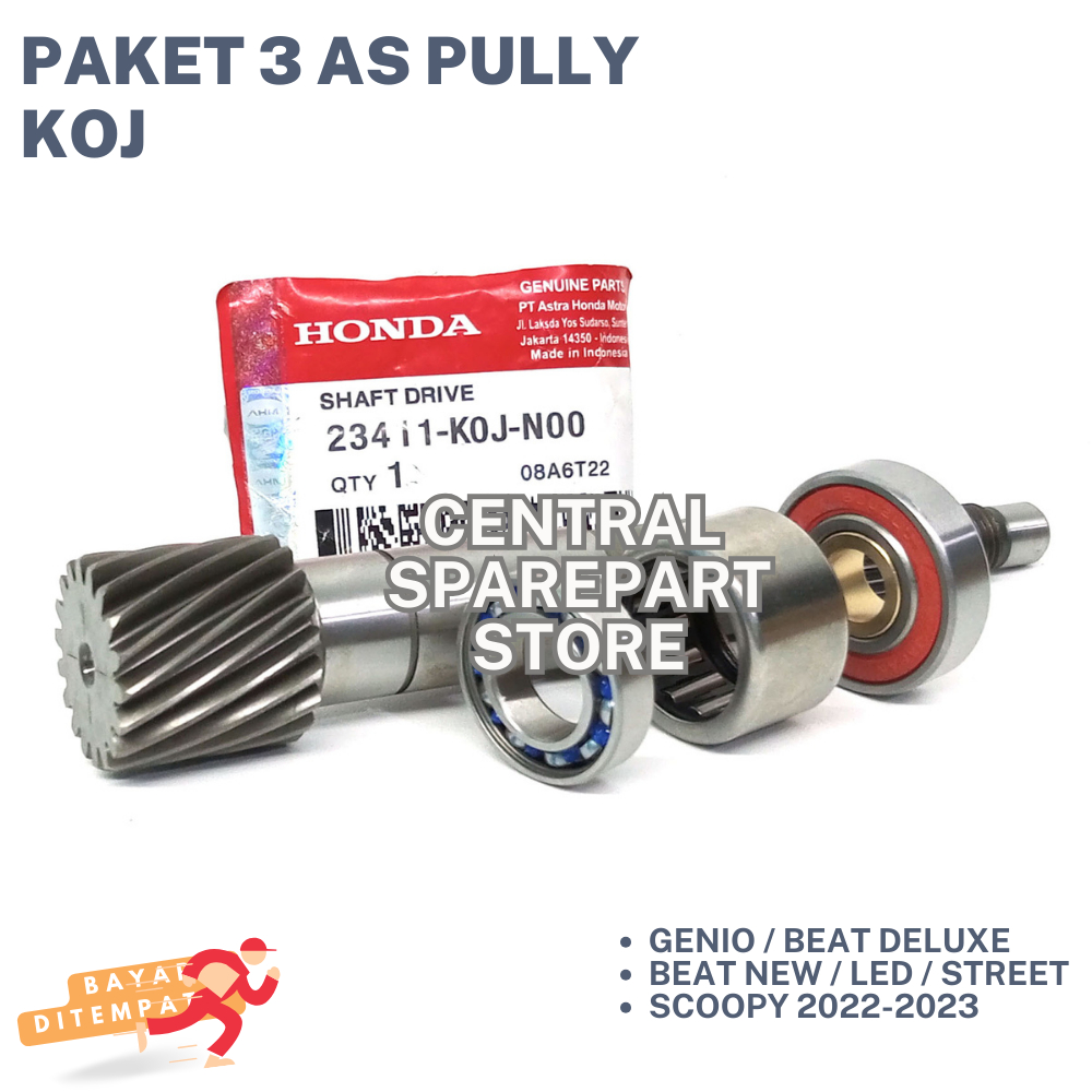Jual 3 JENIS PAKET AS PULLY CVT GENIO KOJ + BEARING CVT + BEARING PULLY ...