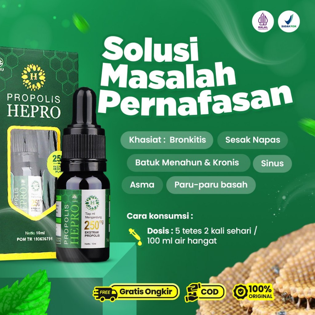 Jual Propolis Hepro Murni Obat Batuk Kronis TBC 10ml | Shopee Indonesia