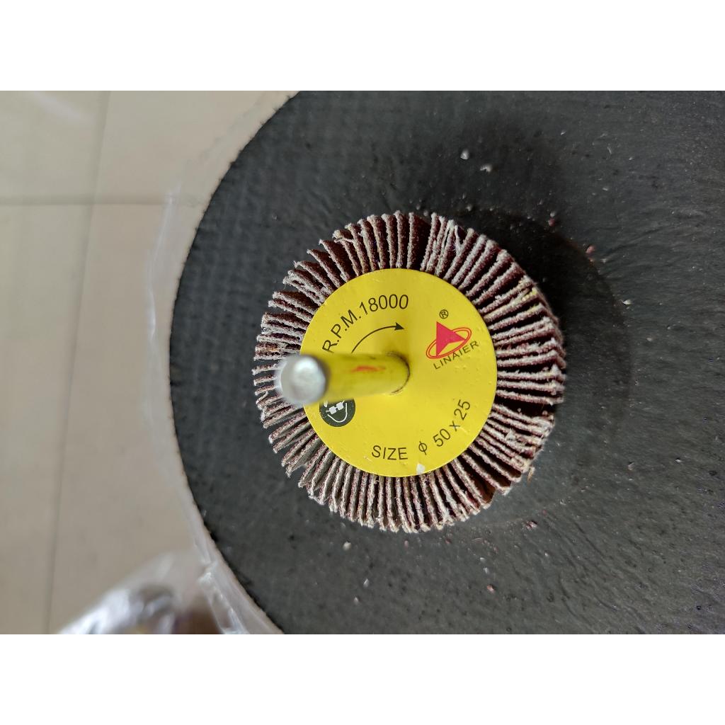 Jual Flap Wheel Mata Tuner Gerinda Amplas Rotary fan grinder baru 50*25 ...