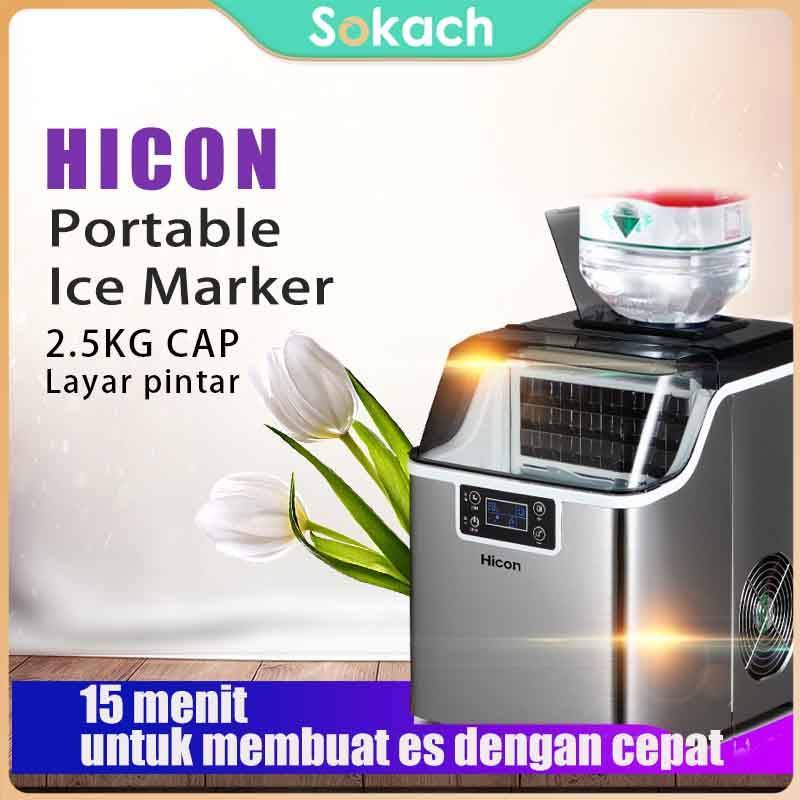 Jual Hicon Ice Maker Cube Pembuat Es Batu 25kg per 24 jam Mesin Pembuat ...